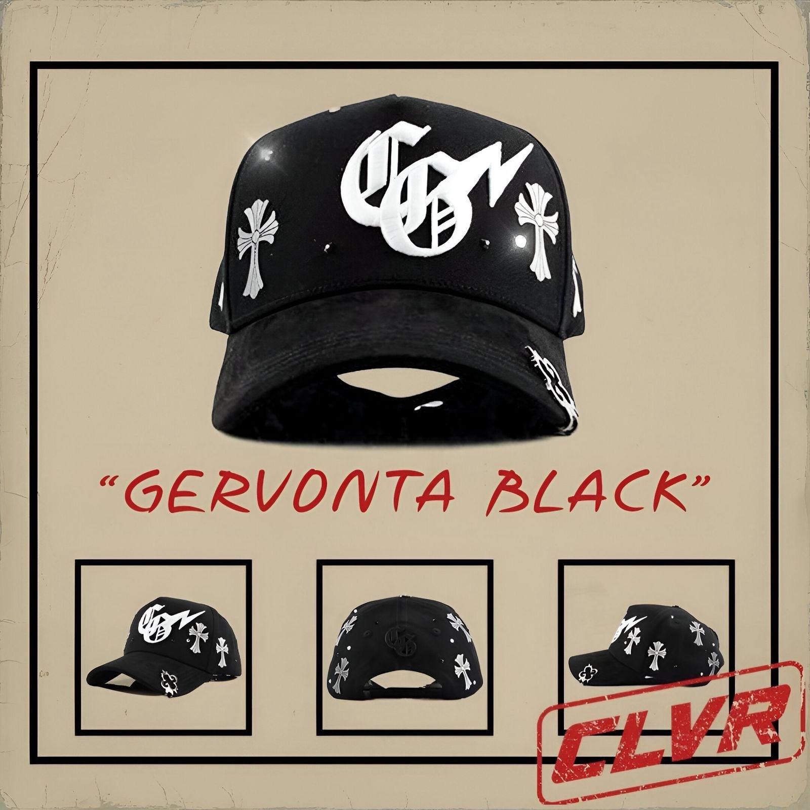 GORRA CLOVER “GERVONTA BLACK” – GR CAPS STORE